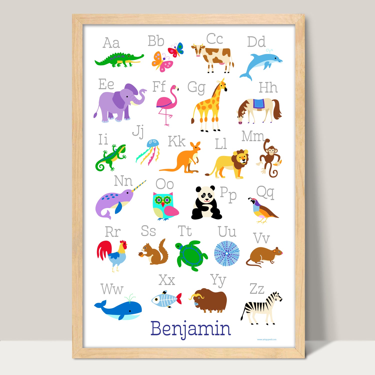 alphabet animal poster