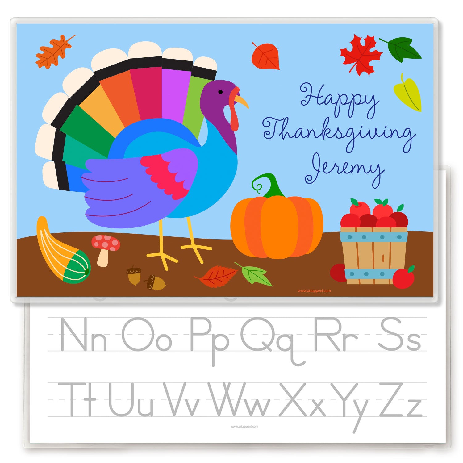 Thanksgiving Turkey Placemat Personalized – Art Appeel
