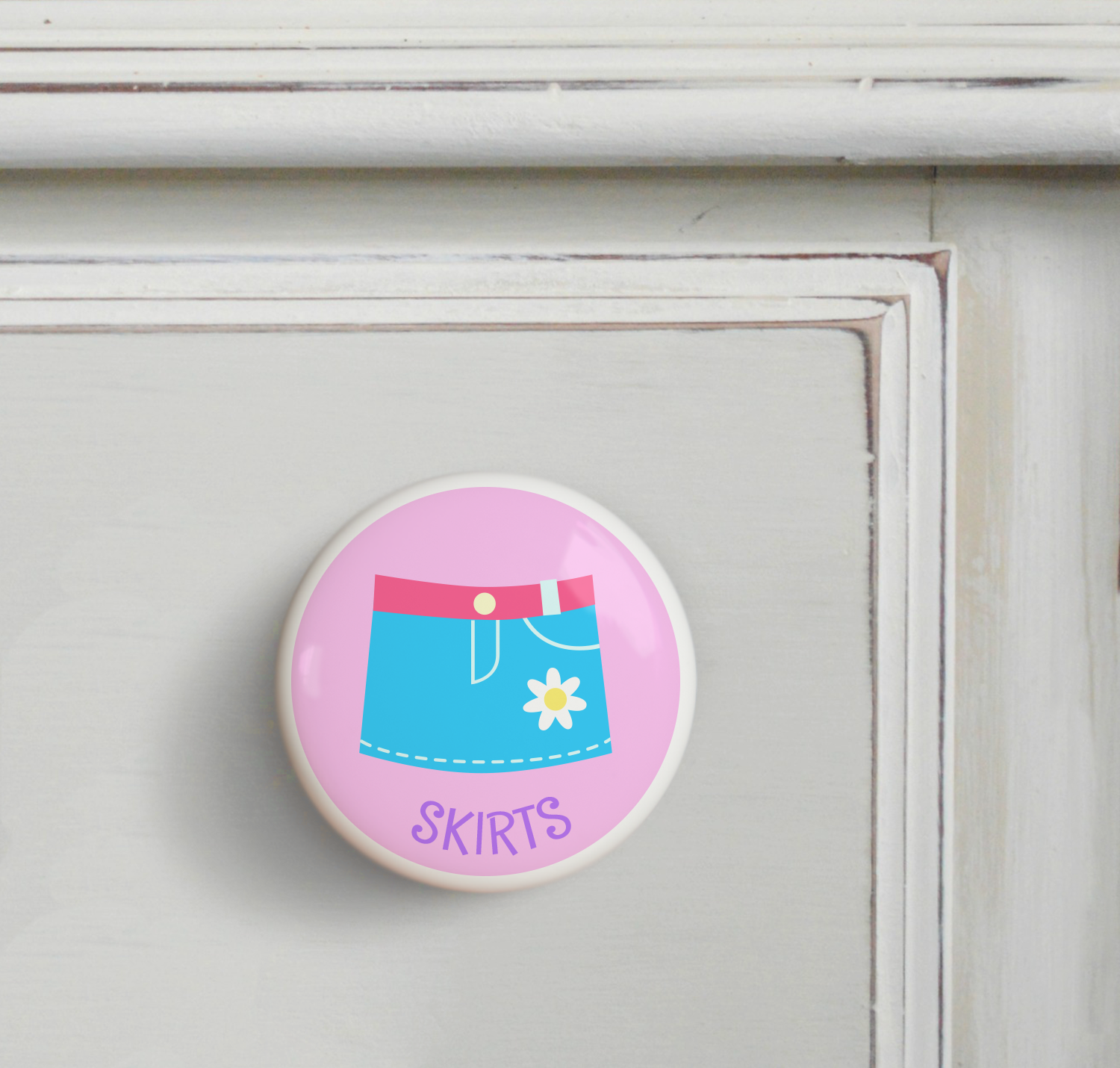 Girl's Skirts Drawer Knob / Dresserz Knobs / Art Appeel