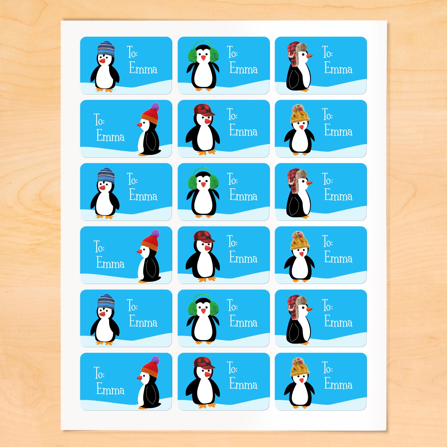 Penguin Printable Name Tags