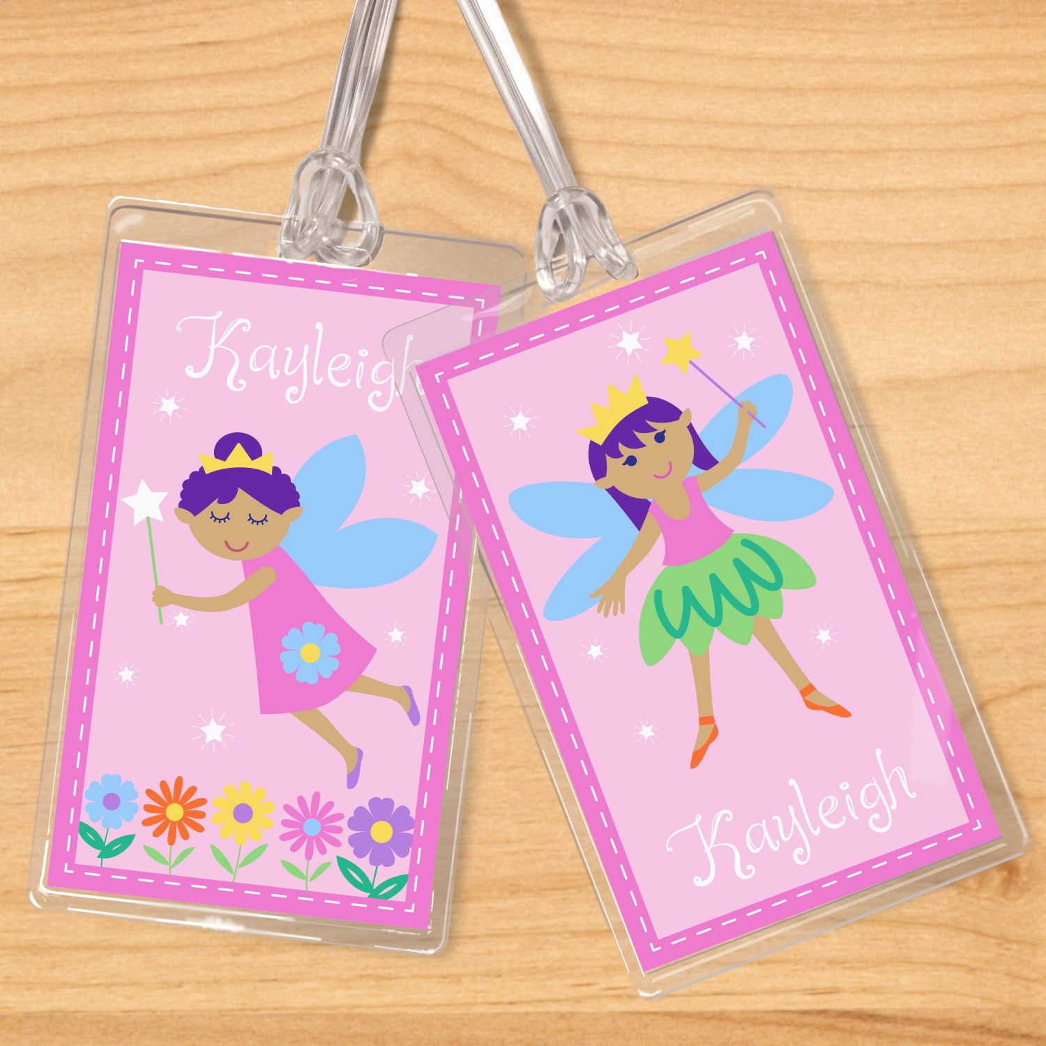 Fairy Princess (Dark Skin) Personalized Kids Name Tag Set – Art Appeel