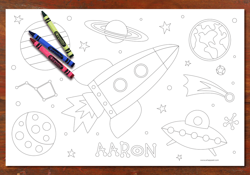 placemat coloring sheet